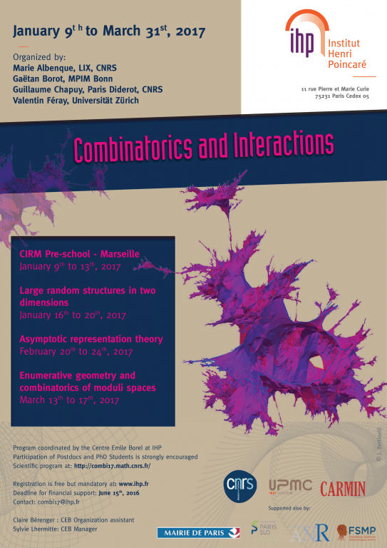 T1-2017 Combinatorics and interactions | Institut Henri Poincaré